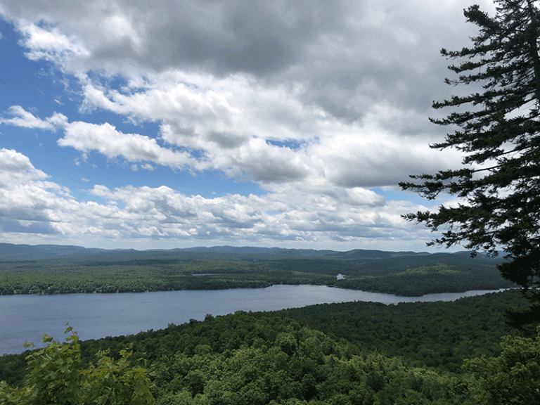 Panther Mountain (Echo Cliffs) is a short hike to a great view of Piseco Lake and the southern ...